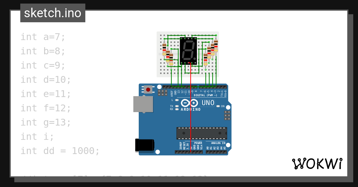 7segment Cop Wokwi Esp32 Stm32 Arduino Simulator 6072