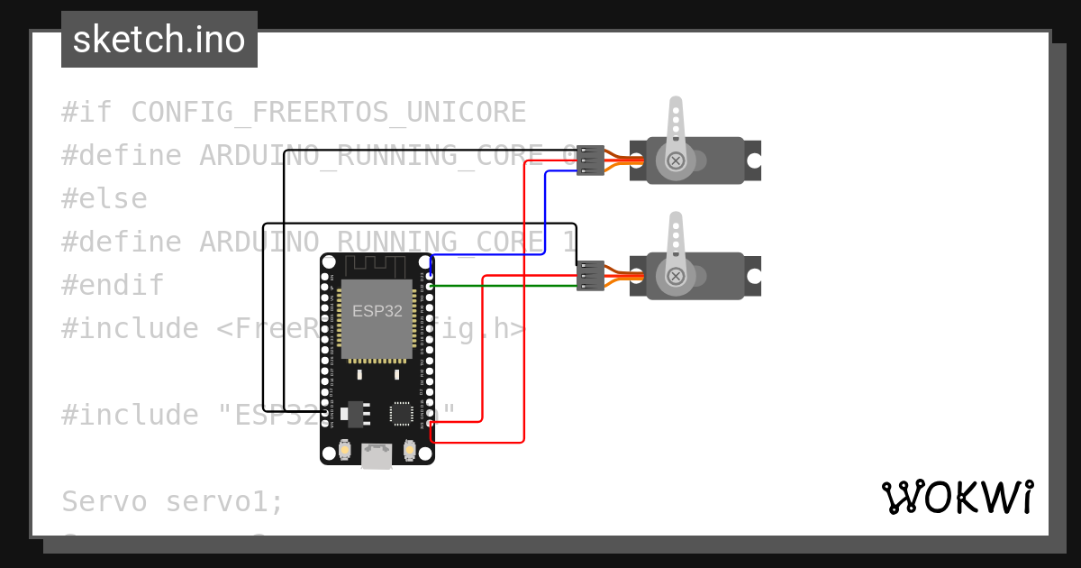 Kontrol Motor Parallel Wokwi Esp32 Stm32 Arduino Simulator 