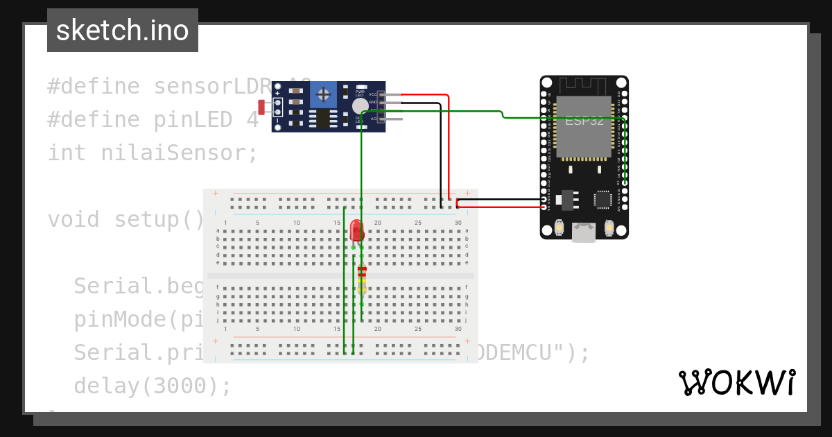 Ldr Automatic Ambient Wokwi Esp32 Stm32 Arduino Simulator