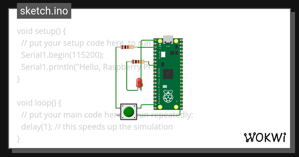Pushbutton Wokwi Esp32 Stm32 Arduino Simulator 