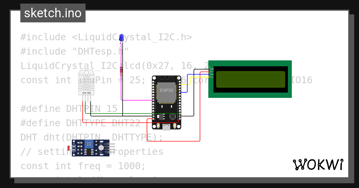 Pwm Dht22 Kelap Kelip Wokwi Esp32 Stm32 Arduino Simulator