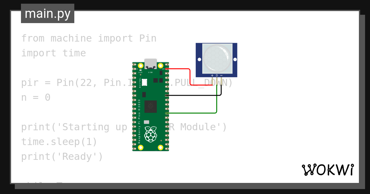Pir Hc Sr501 Wokwi Esp32 Stm32 Arduino Simulator 3416