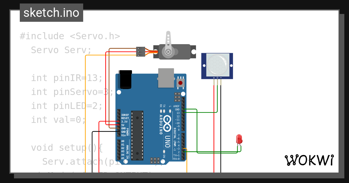 Ardiuno Servo Wokwi Esp32 Stm32 Arduino Simulator