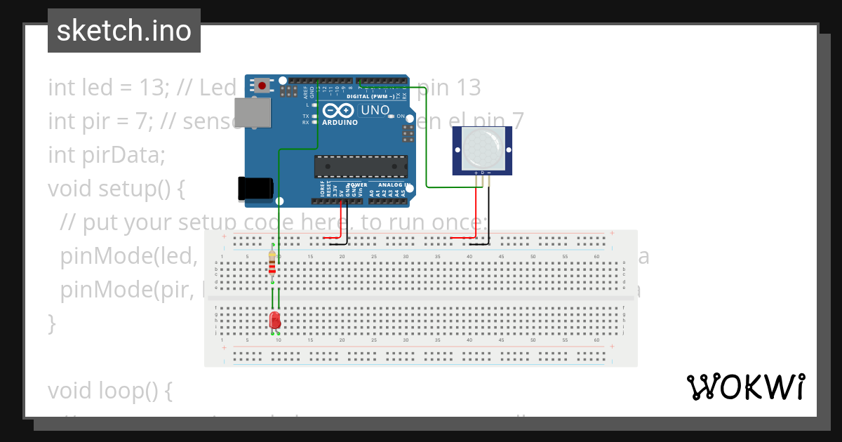 Sensor De Movimiento Wokwi Esp32 Stm32 Arduino Simulator