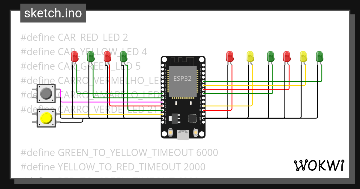 Semaforo Thiago Lima Wokwi Esp32 Stm32 Arduino Simulator