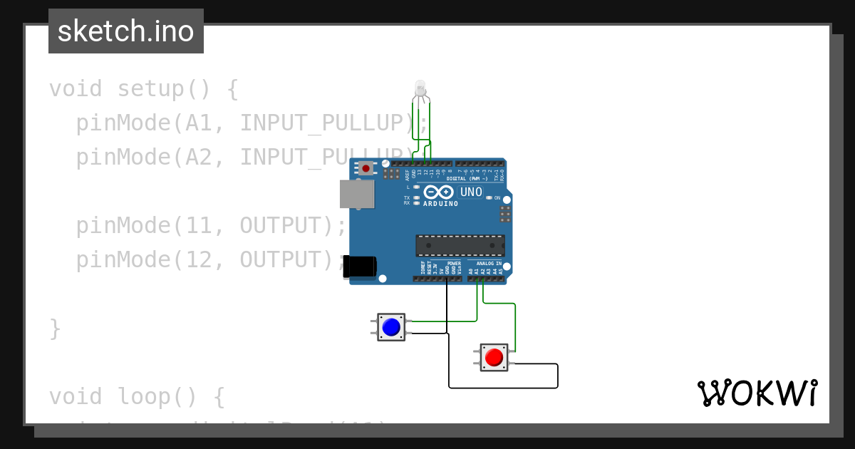 Tlacidlo A Ledka Wokwi Esp32 Stm32 Arduino Simulator 2350