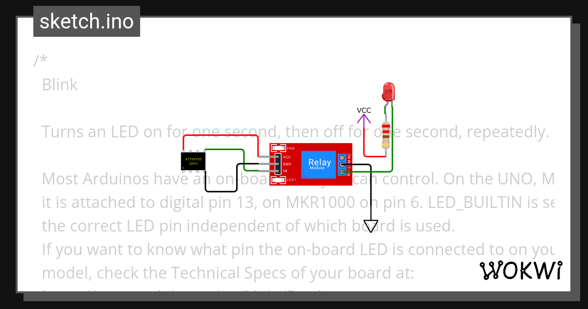Blink Wokwi Esp32 Stm32 Arduino Simulator