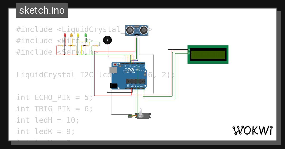 Ultrasonic Sistem Kontrol Bendungan Wokwi Esp32 Stm32 Arduino Simulator 8333