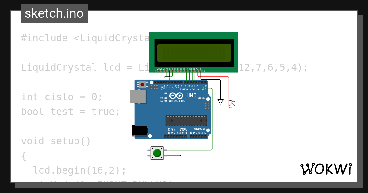 Tlačidlo A Lcd Display Wokwi Esp32 Stm32 Arduino Simulator 2677