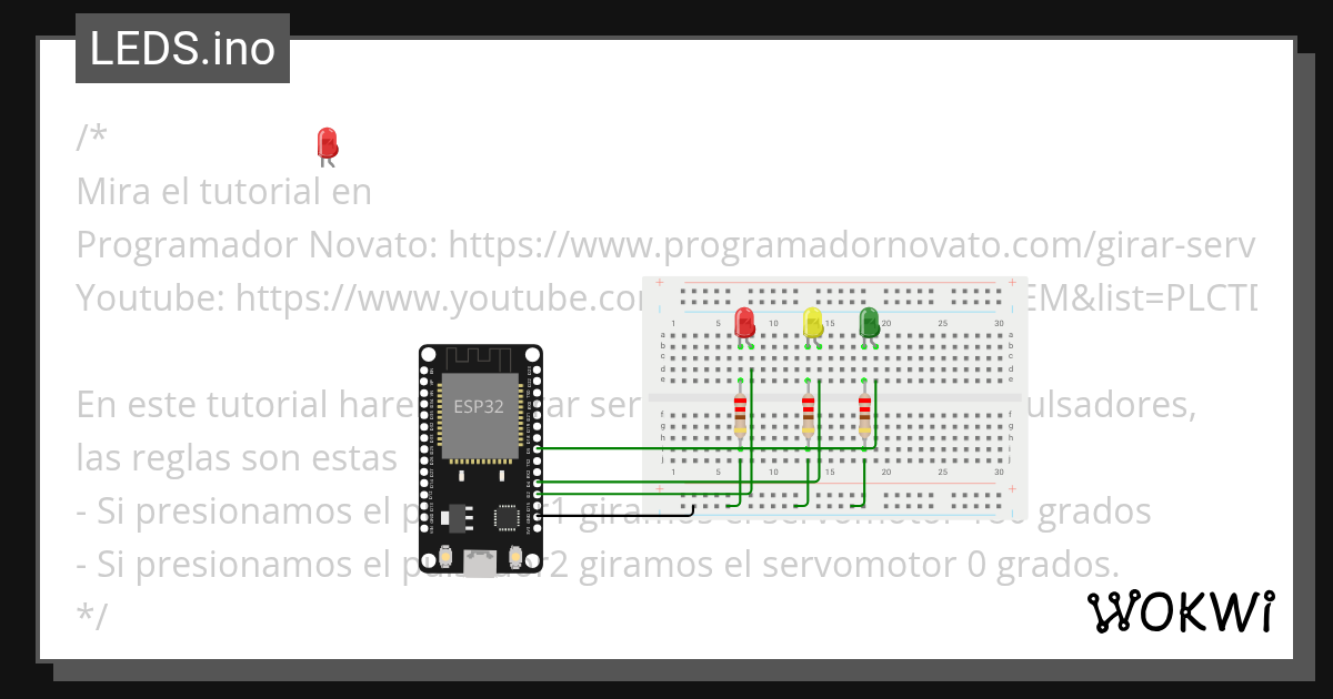 leds - Wokwi ESP32, STM32, Arduino Simulator