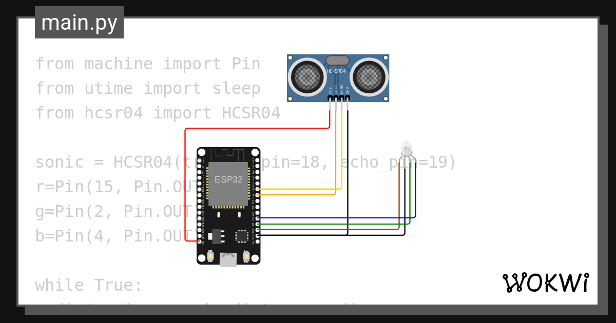 Distancia Wokwi Esp32 Stm32 Arduino Simulator 5567