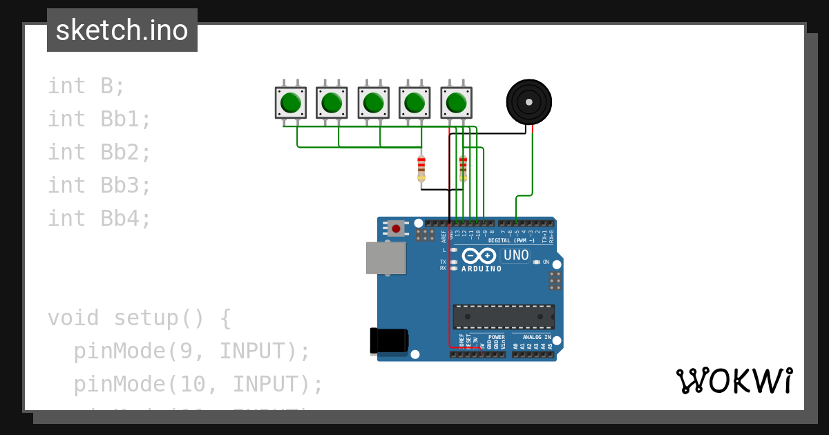 Buzzer Varios Botones Wokwi Esp32 Stm32 Arduino Simulator 1285