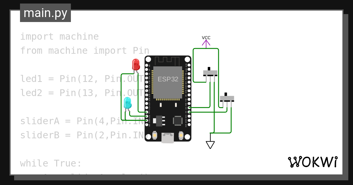Sumador 2 N° De 1bit Wokwi Esp32 Stm32 Arduino Simulator