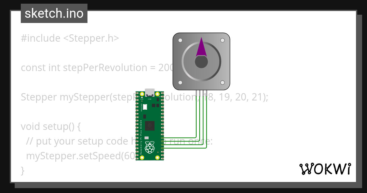 19 Motor A Pasos Stepperh Wokwi Esp32 Stm32 Arduino Simulator 