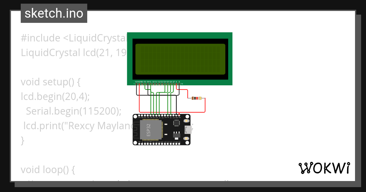 lcd - Wokwi ESP32, STM32, Arduino Simulator
