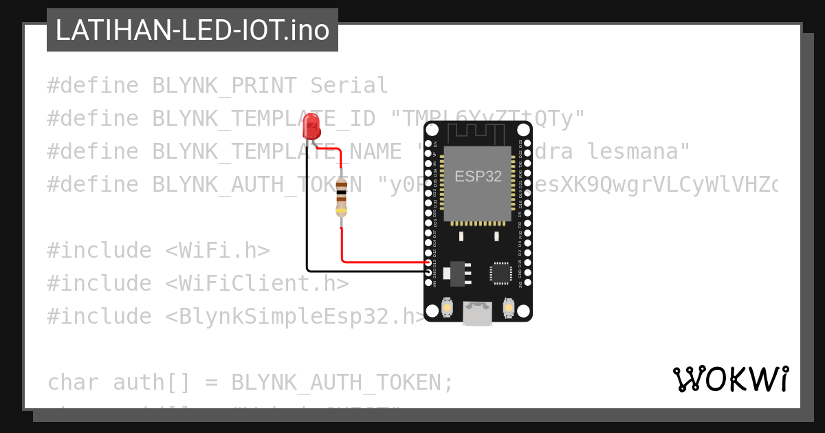Latihan Led Iot O Indra Wokwi Esp32 Stm32 Arduino Simulator 2889
