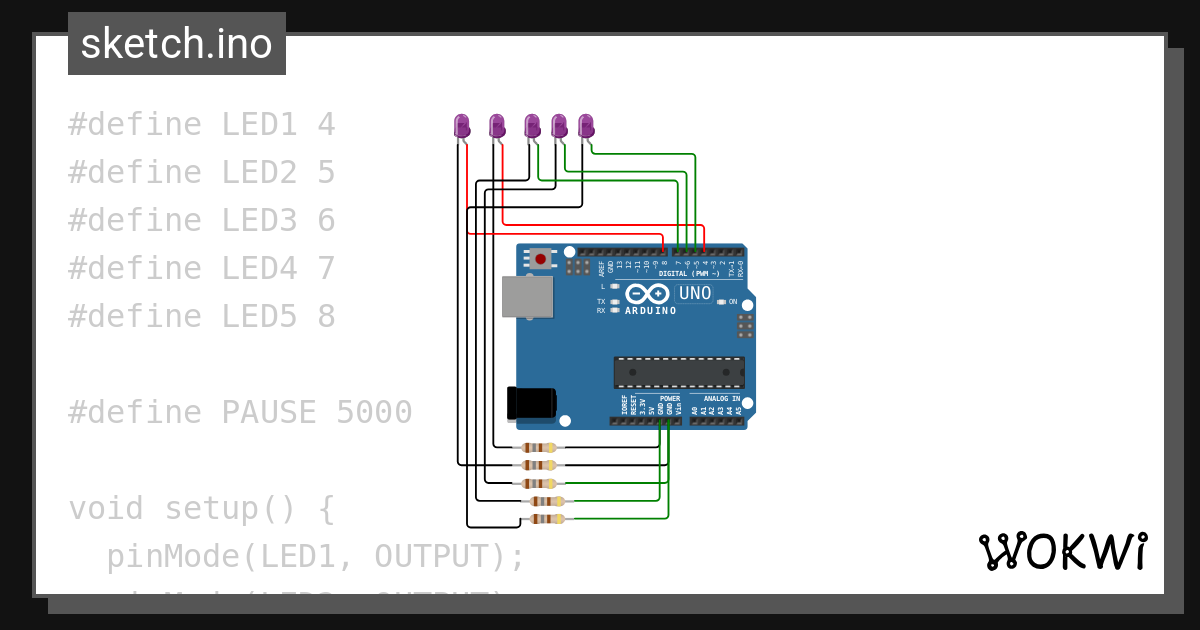 Blikanie Delay Wokwi Esp32 Stm32 Arduino Simulator