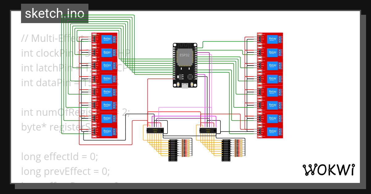 My Shift Resistor Wokwi Esp32 Stm32 Arduino Simulator 