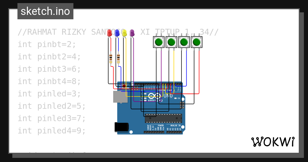 Pushbutton Project 6 Wokwi Esp32 Stm32 Arduino Simulator 0509