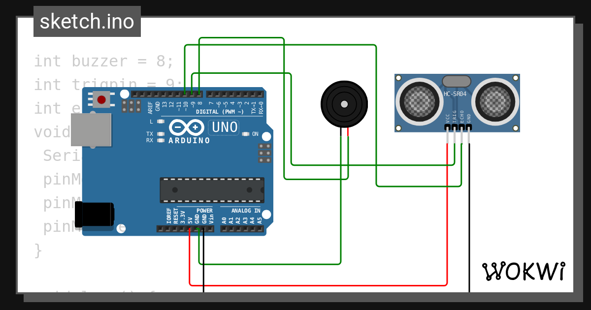 Sensor Jarak Wokwi Esp32 Stm32 Arduino Simulator 2876