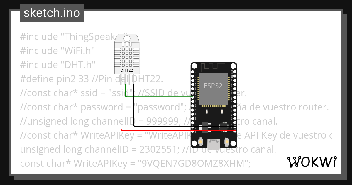 Thinkspeak - Wokwi ESP32, STM32, Arduino Simulator