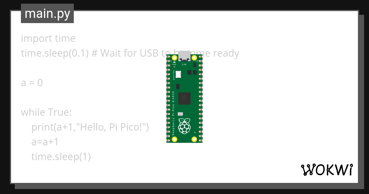 hello while loop - Wokwi ESP32, STM32, Arduino Simulator