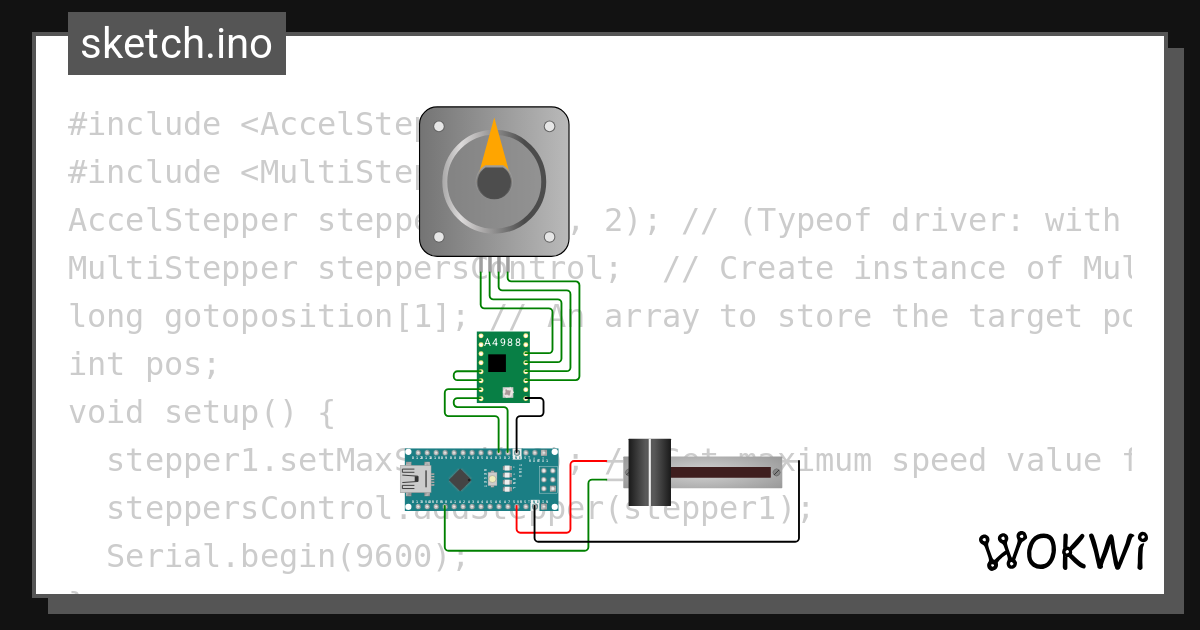 Test Stepper Wokwi Esp32 Stm32 Arduino Simulator 7272
