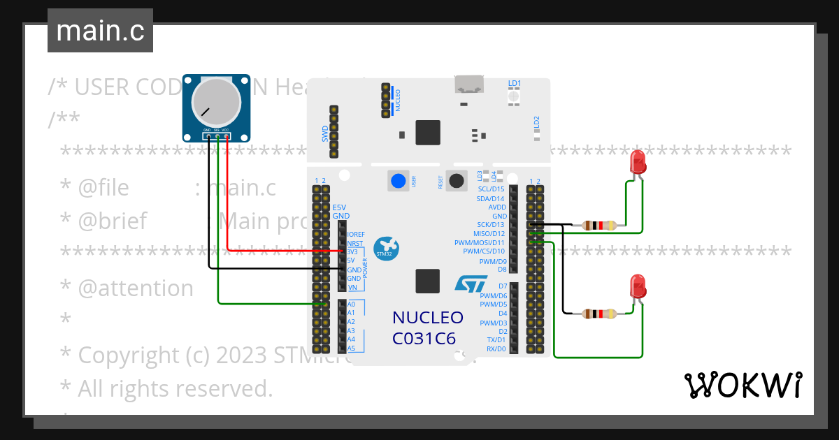 potentiometer - Wokwi ESP32, STM32, Arduino Simulator
