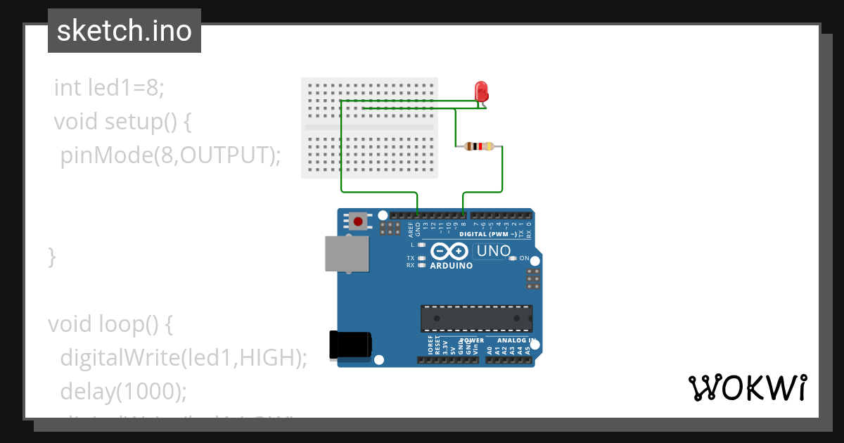 led blinking - Wokwi ESP32, STM32, Arduino Simulator led blinking - Wokwi ESP32, STM32, Arduino Simulator
