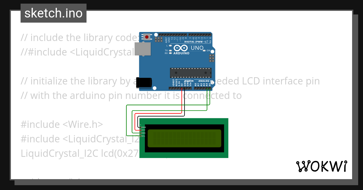 LiquidCrystal_I2C_lcd_Blink - Wokwi ESP32, STM32, Arduino Simulator
