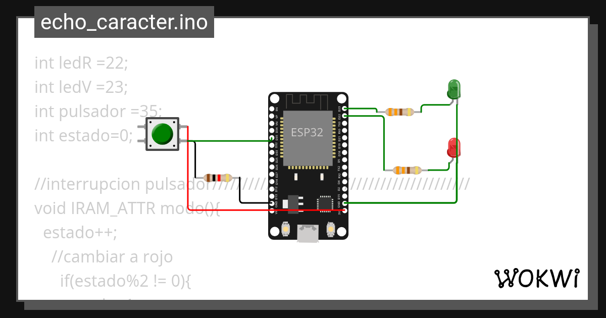 Practica clase 2.6.1 Arduino - Wokwi ESP32, STM32, Arduino Simulator