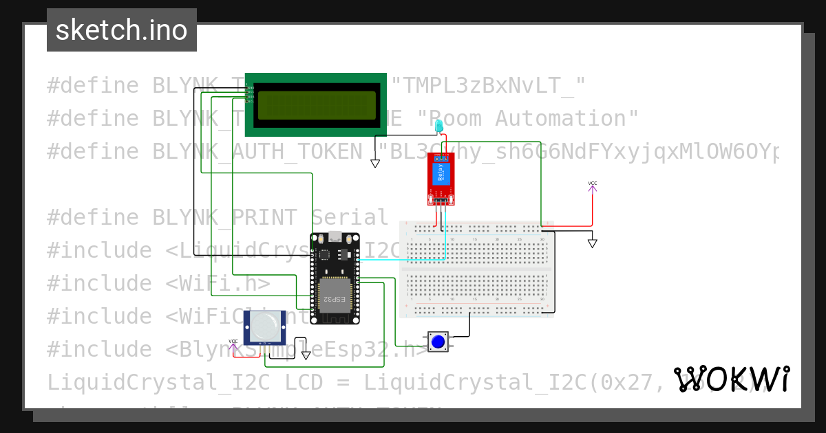 Simple Home Automation Using Esp 32 Wokwi Esp32 Stm32 Arduino Simulator