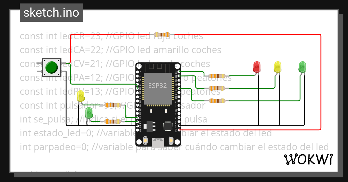 Practica basiquisima - Wokwi ESP32, STM32, Arduino Simulator