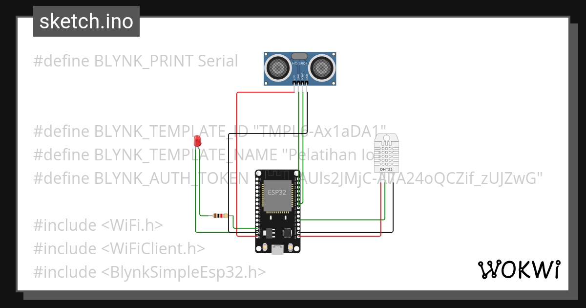 UTS BLYNK - Wokwi ESP32, STM32, Arduino Simulator