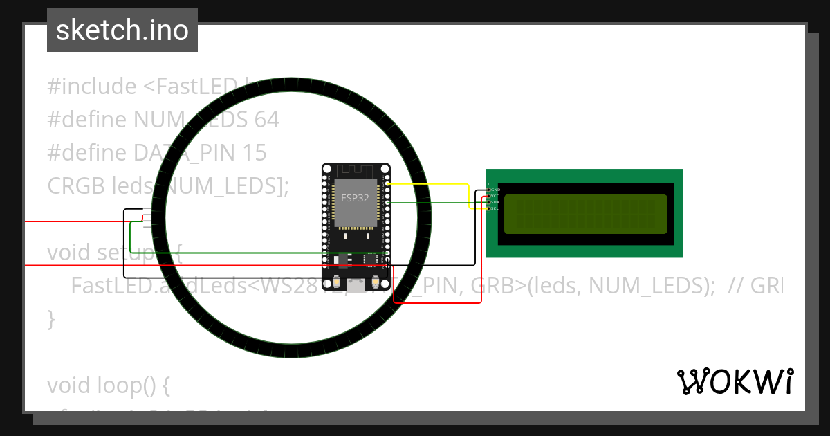 LCD ESP 32 - Wokwi ESP32, STM32, Arduino Simulator