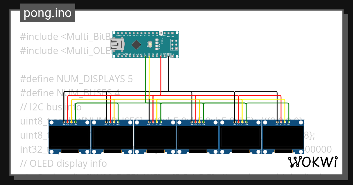 6 oled with arduino - Wokwi ESP32, STM32, Arduino Simulator