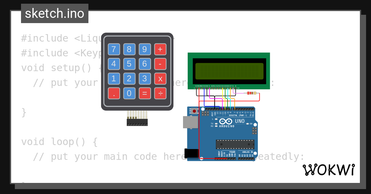 Calculator Wokwi Esp32 Stm32 Arduino Simulator