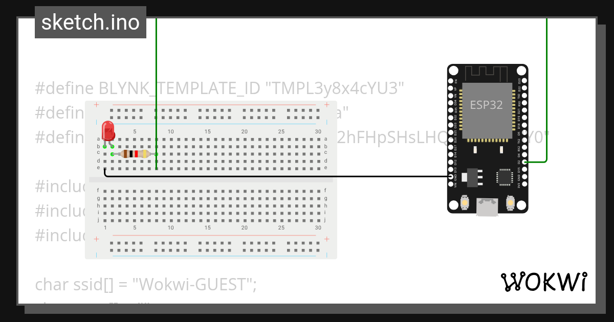 blink 3 - Wokwi ESP32, STM32, Arduino Simulator