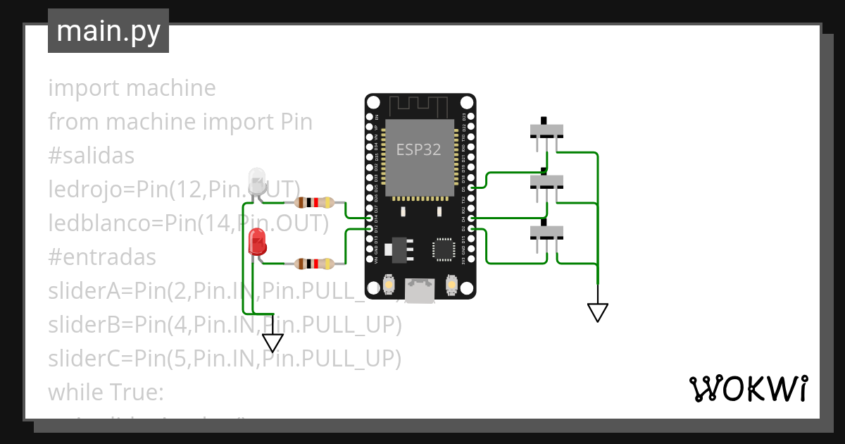 codificador simple - Wokwi ESP32, STM32, Arduino Simulator