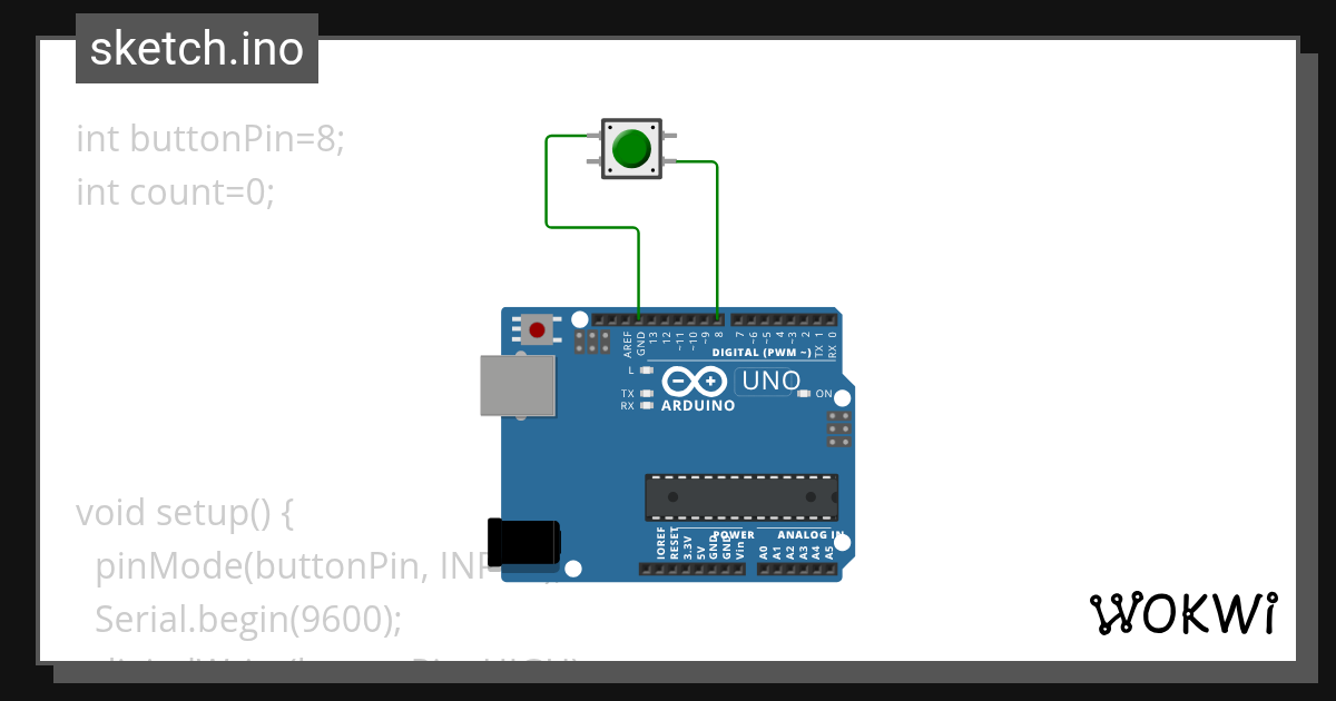 Button Wokwi Esp32 Stm32 Arduino Simulator 