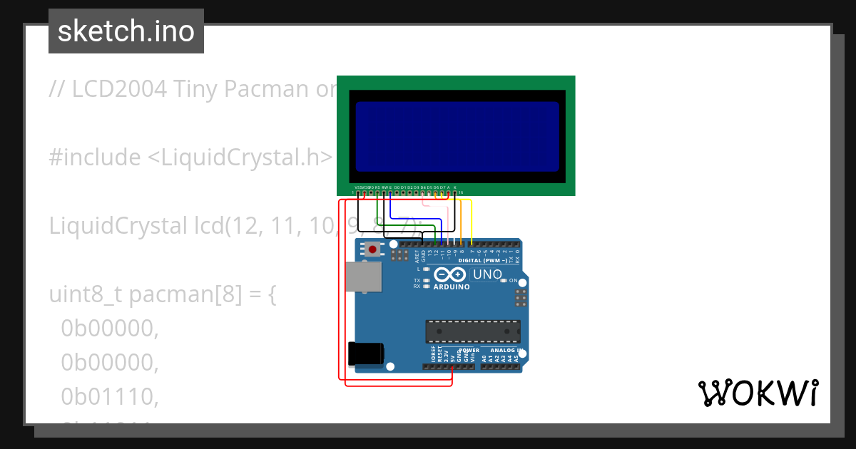 tutorial LCD - Wokwi ESP32, STM32, Arduino Simulator