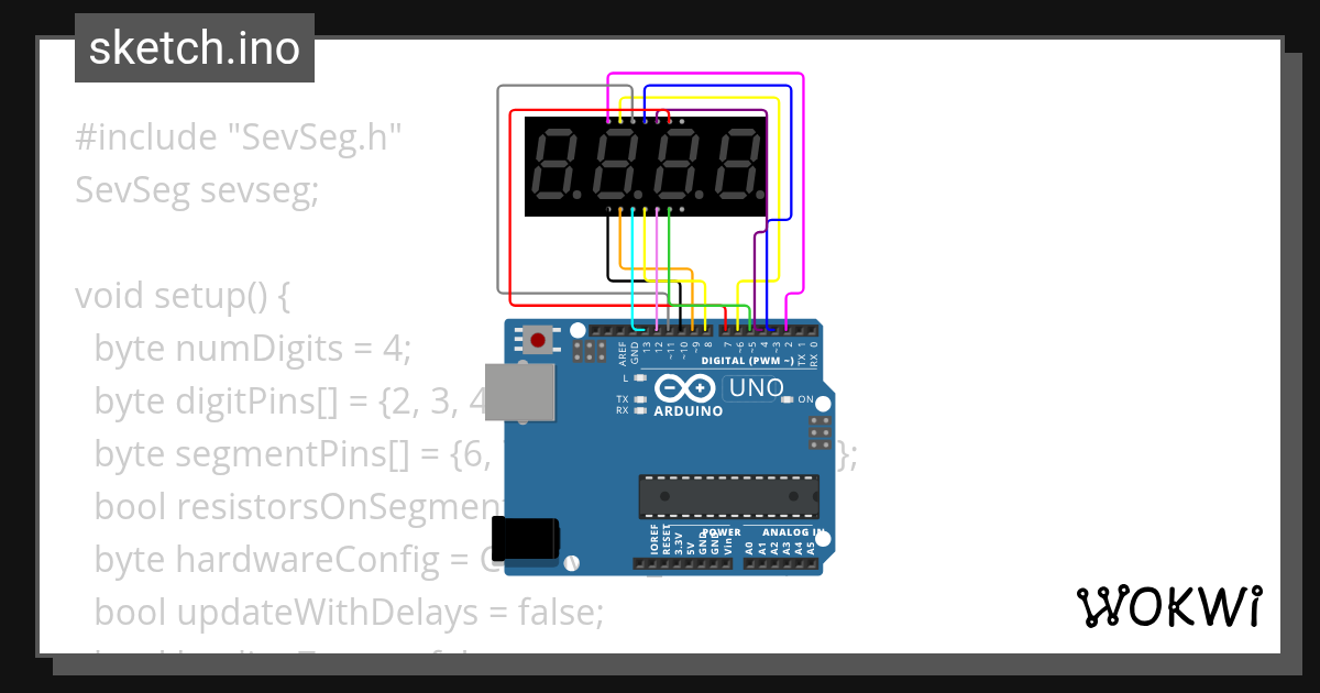 Seven Segment Counter Mg Wokwi Esp32 Stm32 Arduino Simulator