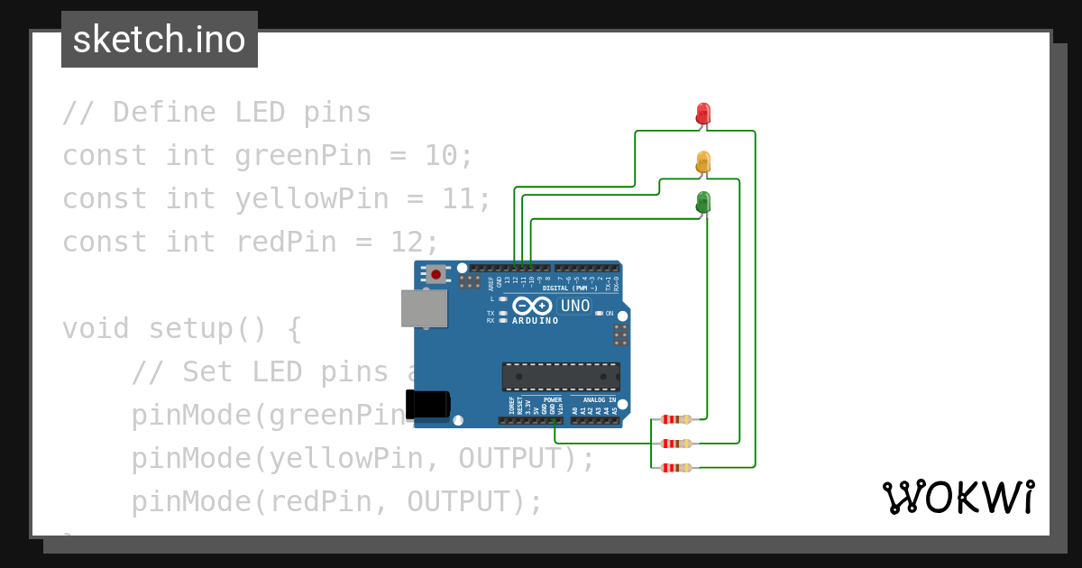 Światła Drogowe Wokwi Esp32 Stm32 Arduino Simulator 3403