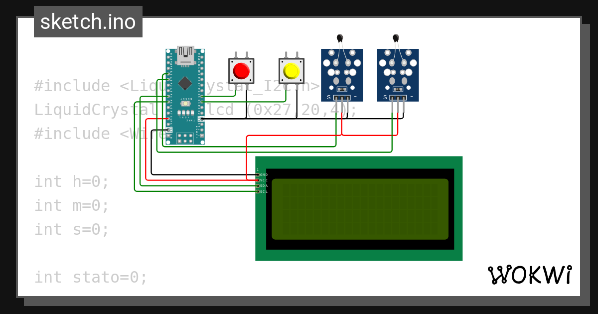 Sensore Di Temperatura Con Orologio Wokwi Esp32 Stm32 Arduino Simulator 3704
