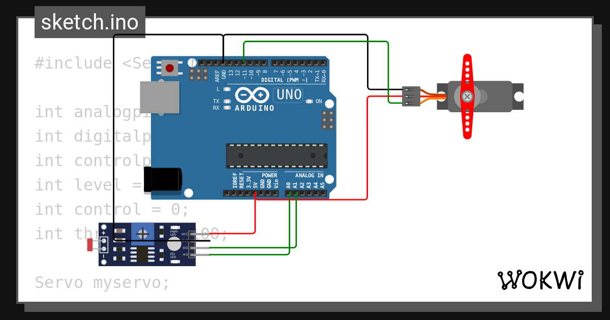 Daylight Servo Control Using Ldr Copy Wokwi Esp32 Stm32 Arduino Simulator 