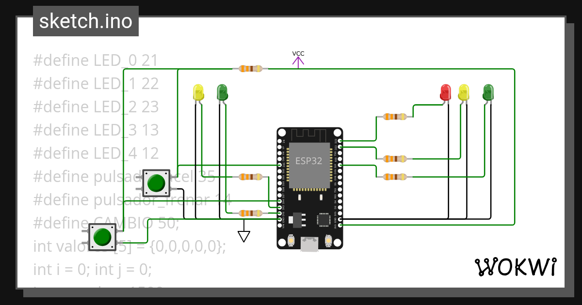 62 5leds V2 Wokwi Esp32 Stm32 Arduino Simulator 3325