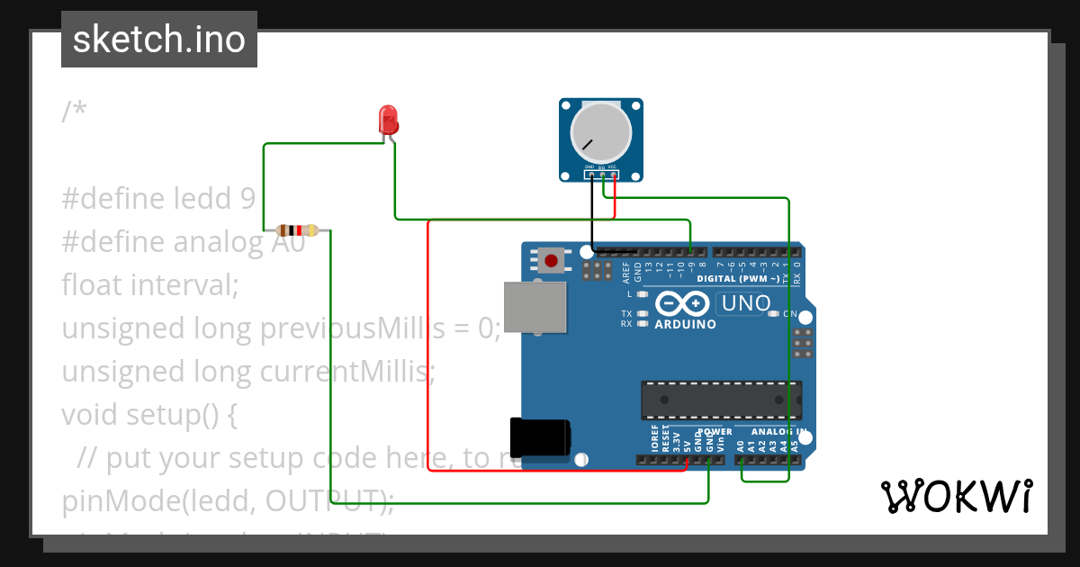 potenciometer - Wokwi ESP32, STM32, Arduino Simulator