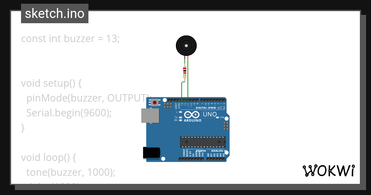 Buzzer Wokwi Esp32 Stm32 Arduino Simulator 