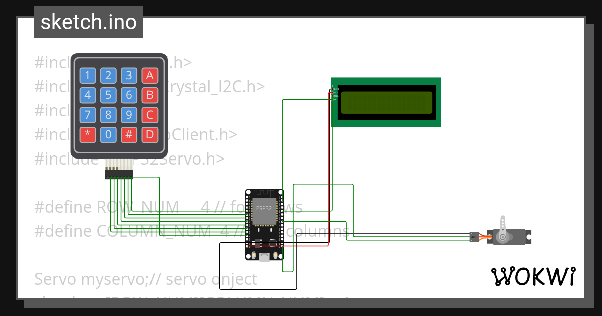 keypad mqtt servo beta - Wokwi ESP32, STM32, Arduino Simulator