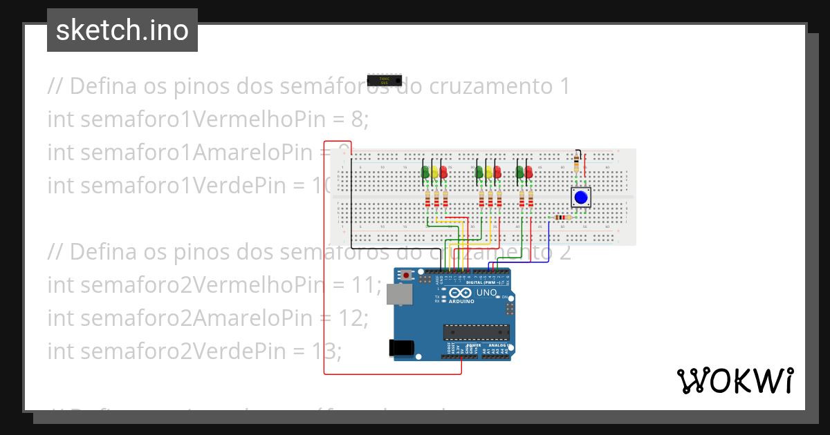semaforo - Wokwi ESP32, STM32, Arduino Simulator